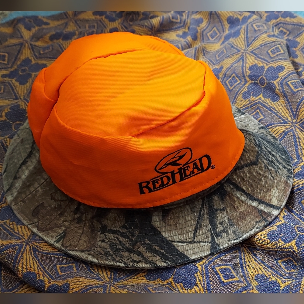 Vintage Camo Redhead Reversible Bucket Hat Hunting Ca… - Gem